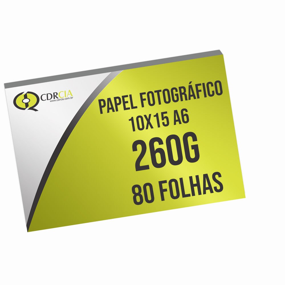 Papel A6 10x15 Fotográfico 260g - 80 Folha | Shopee Brasil