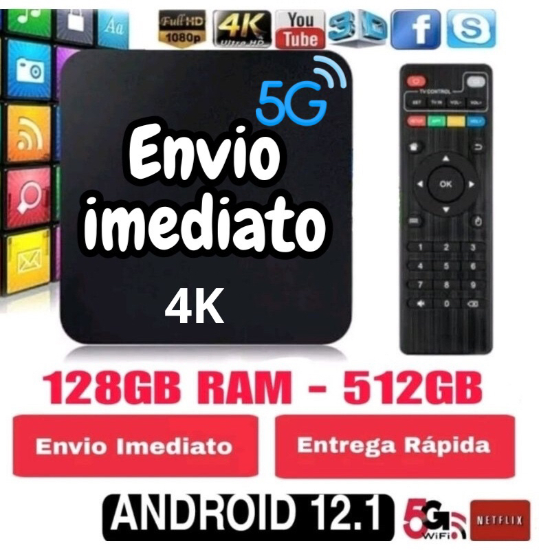 *Modelo 2024* Conversor Smart 4k 5G Wifi - 256 ram 512 rom Última ...