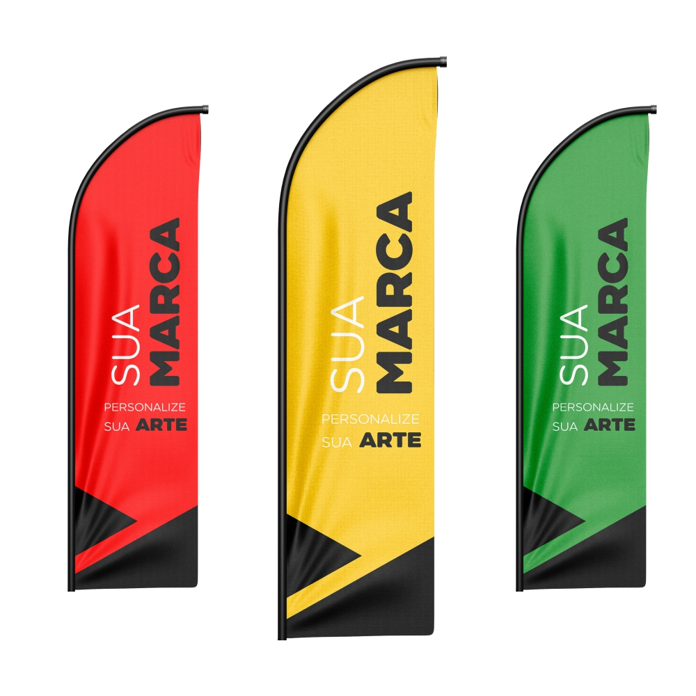 Bandeira Wind Banner Dupla Face Personalizado Somente Tecido Com Sua ...