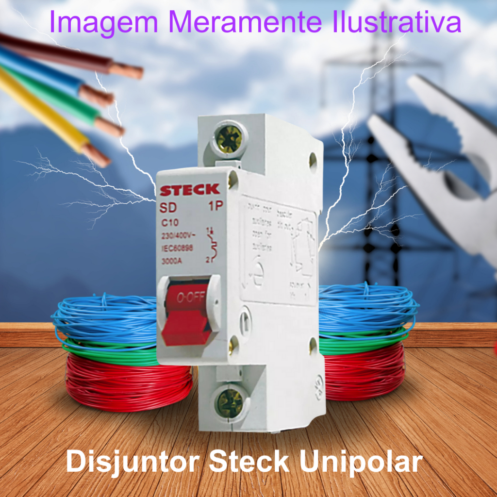 Disjuntor Unipolar 32A Curva C Steck SDD61C32 | Shopee Brasil