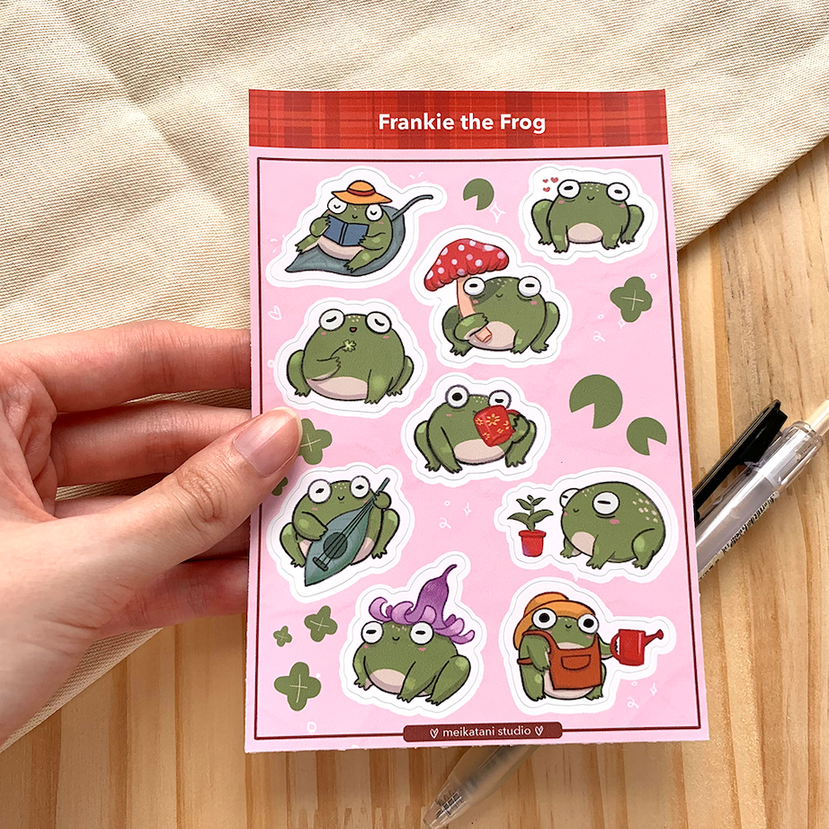 Cartela de Adesivo | Stamps | Sapo | Stickers | Planner | Bullet ...