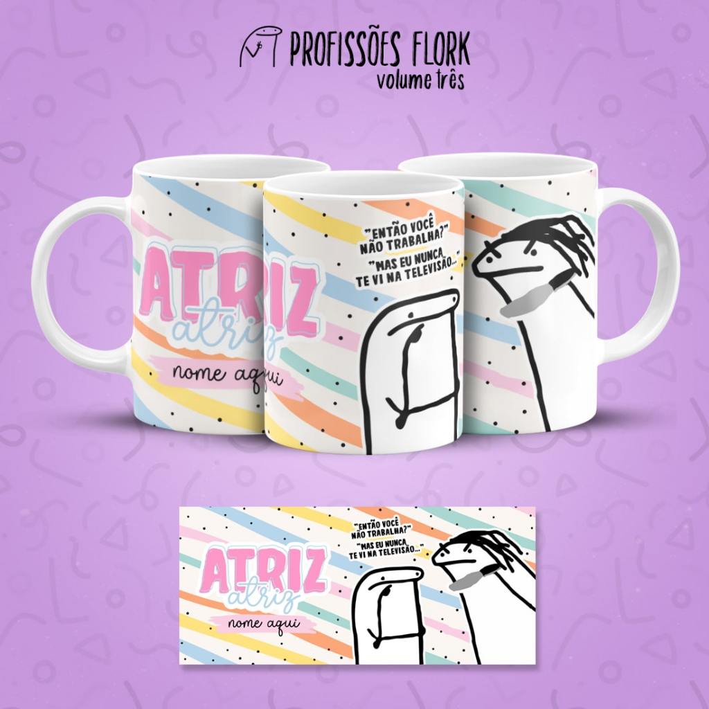 Caneca Atriz profissoes faculdade formatura personalizaad com nome ...