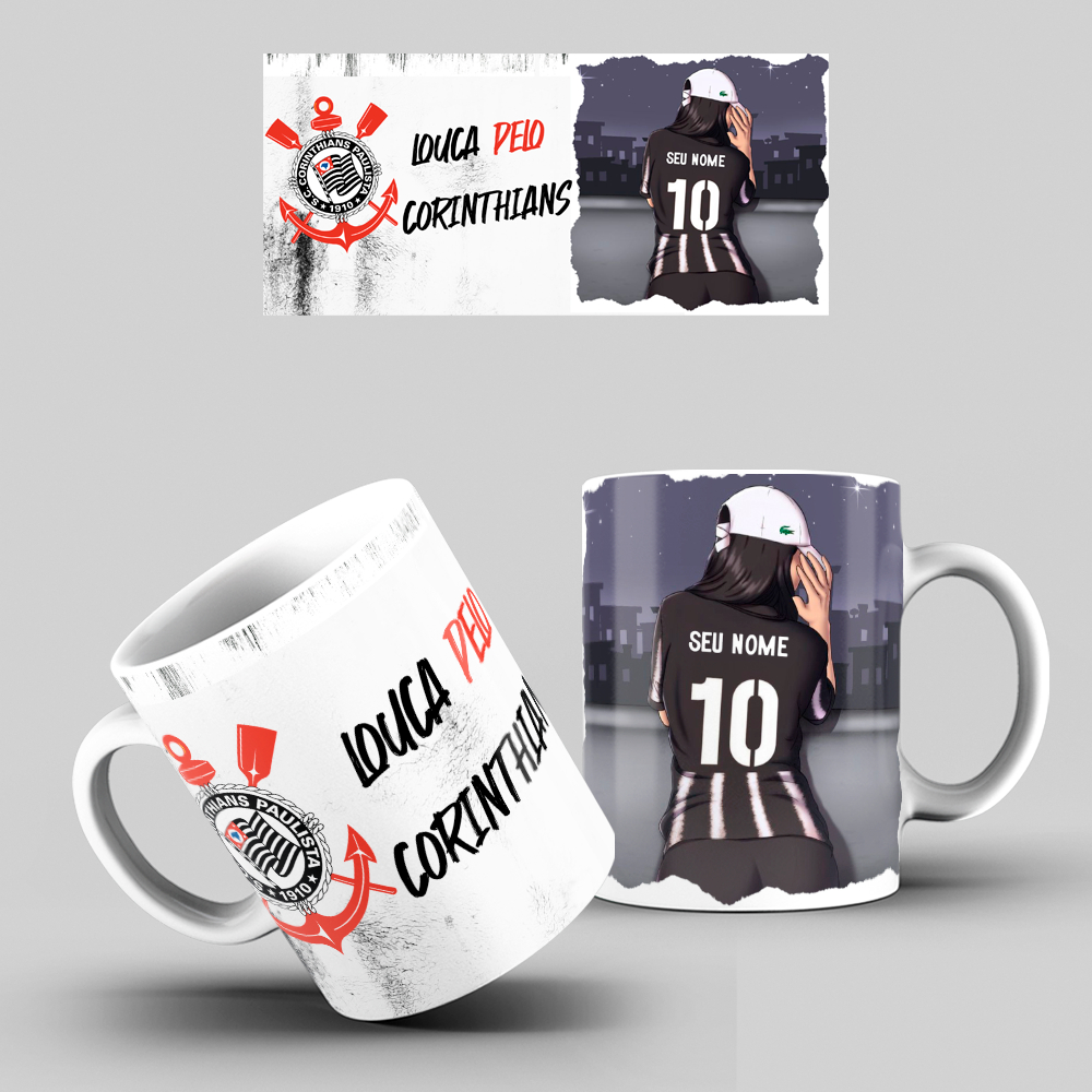 Caneca do Corinthians Girl Personalizada Com Seu Nome - Produtos do ...