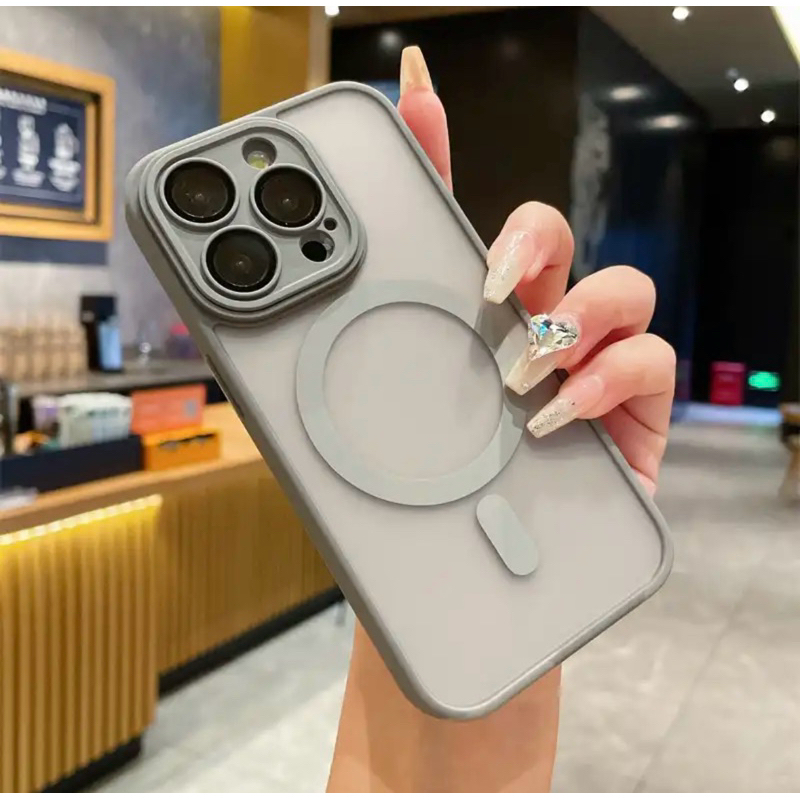 Capa Fosca Magnética Magsafe iPhone 11 12 13 14 15 Pró Max Plus Lente de Câmera | Shopee Brasil