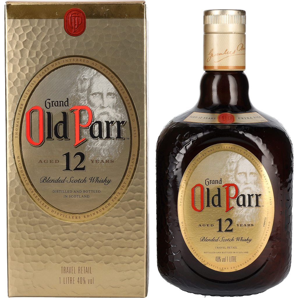 Whisky Old Parr 12 Anos 1000ml ORIGINAL 1 litro + caixa | Shopee Brasil