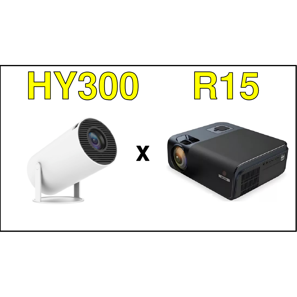 Projetor Everycom R15, 7x melhor que o projetor HY300 - 900 ANSI, 21000 ...