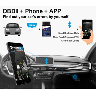 Ancel ELM327 OBD2 Bluetooth V1.5 Leitor de Código do Scanner Automotivo ...