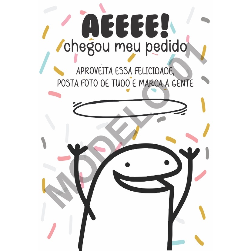 40 mini PANFLETOS - Meme Flork - Agradecimento pela Compra/Cliente ...