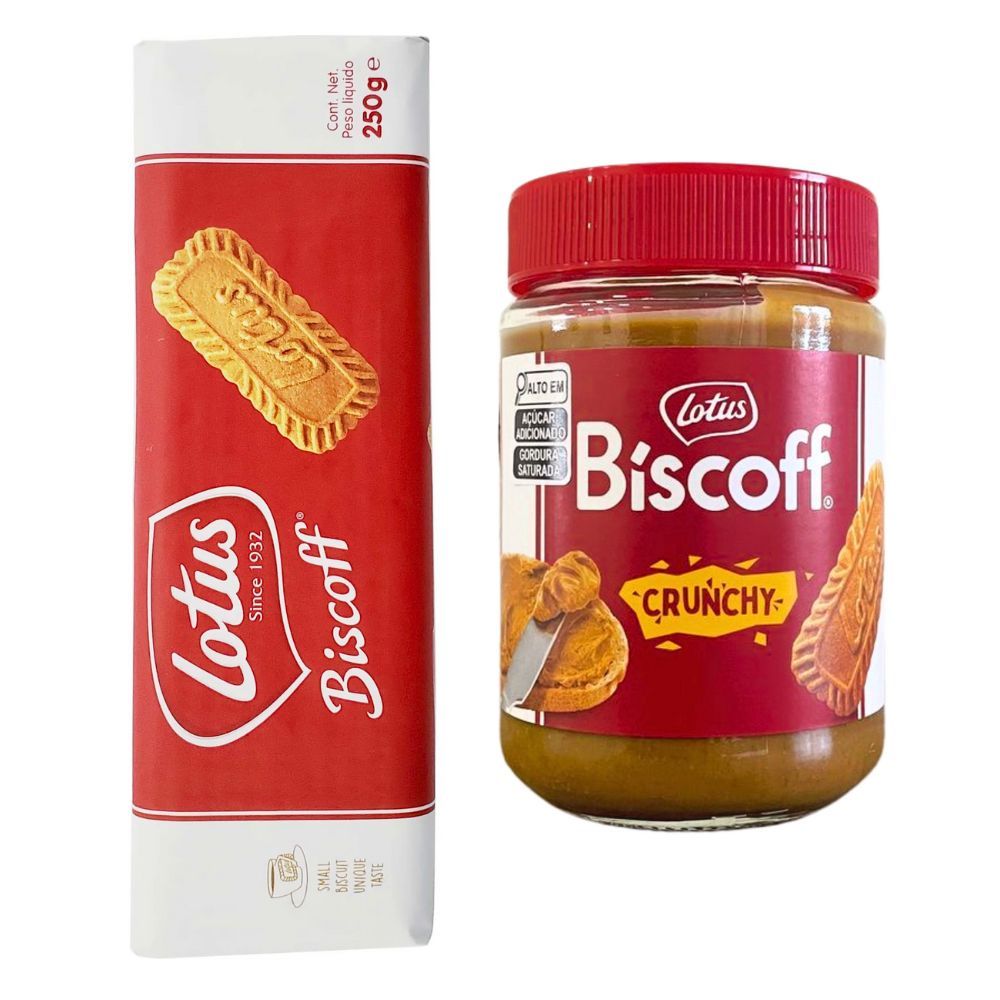Biscoito Lotus Biscoff Belga e Pasta de Biscoito Crunchy Lotus Biscoff ...