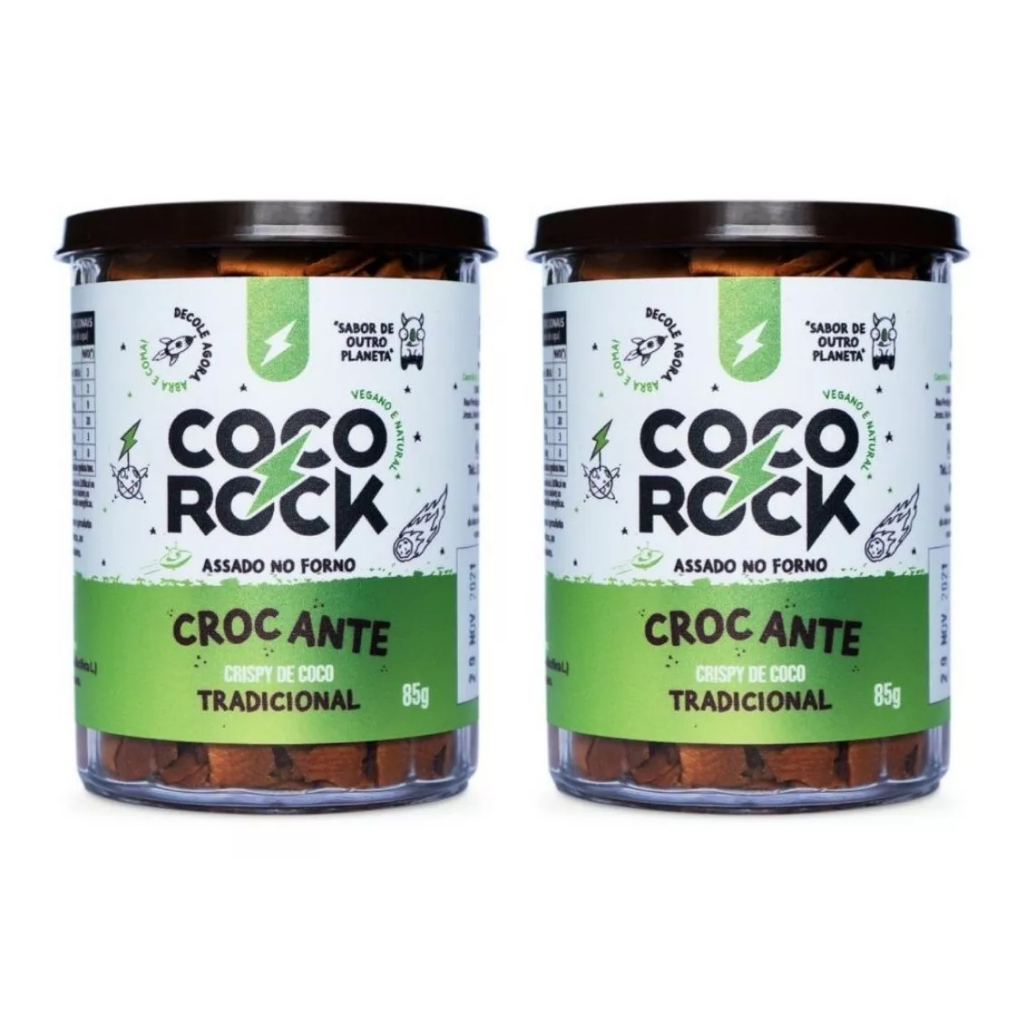 Kit C/ 2 Coco Rock Crispy De Coco - Tradicional (coco Chips) | Shopee ...