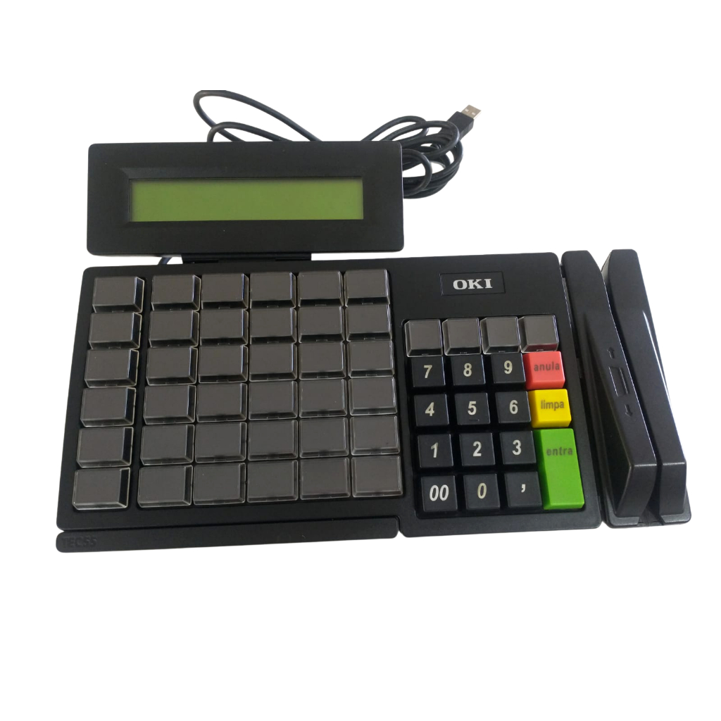 Teclado Programável Gertec Tec 55 Preto Display Usb (Recondicionado ...