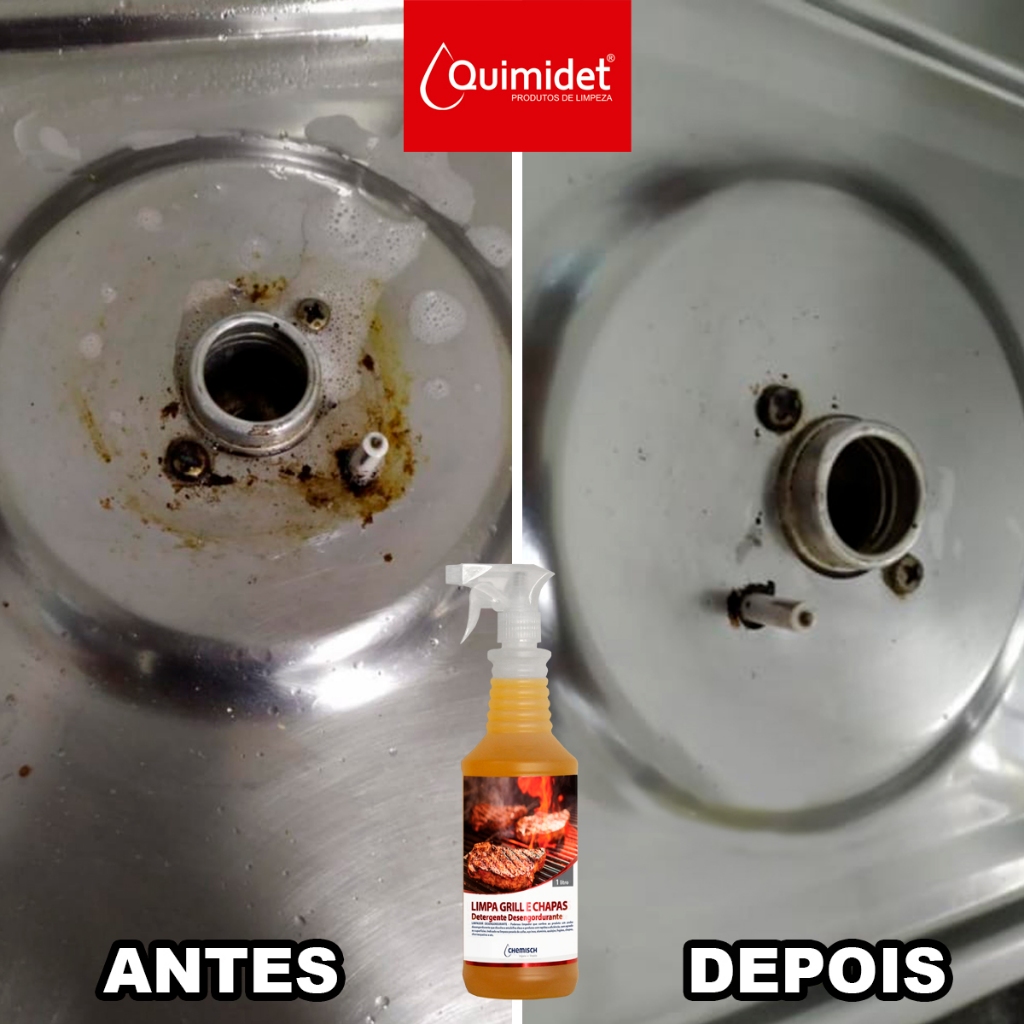 Desengordurante Limpa e da Brilho Limpa Grill e Chapas 1L | Shopee Brasil