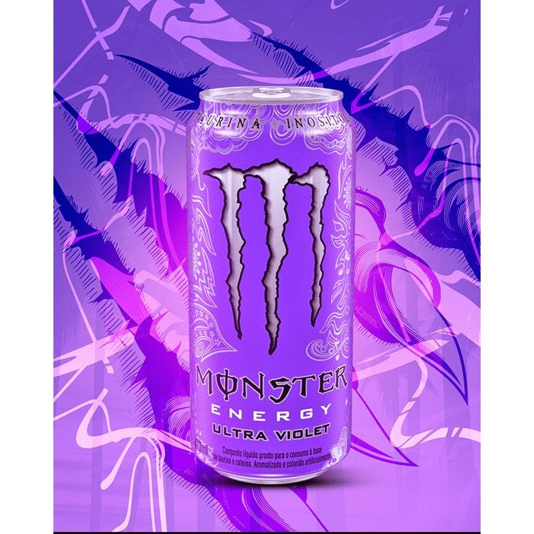 MONSTER ENERGY ULTRA VIOLET Sabor uva cítrica. Sem açúcar! energetico ...