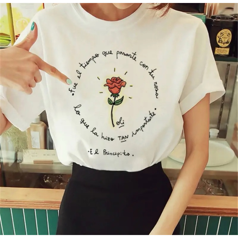 camiseta o pequeno príncipe little prince flor | Shopee Brasil