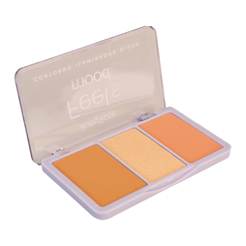 Paleta Trio Blush Iluminador Contorno Feels Mood Ruby Rose | Shopee Brasil