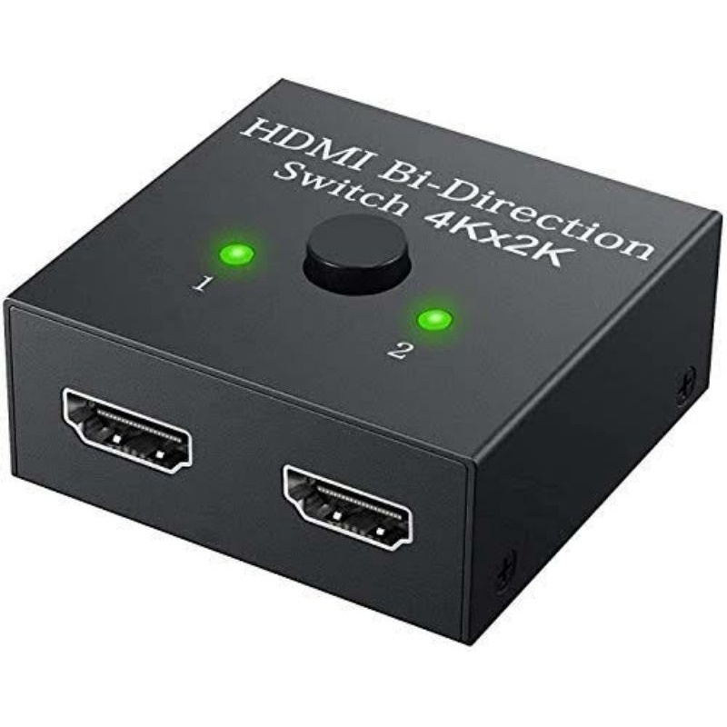 HDMI Switch/Splitter - 2 Port Bi-Directional 2 in 1 Out or 1 in 2 Out | Shopee Brasil