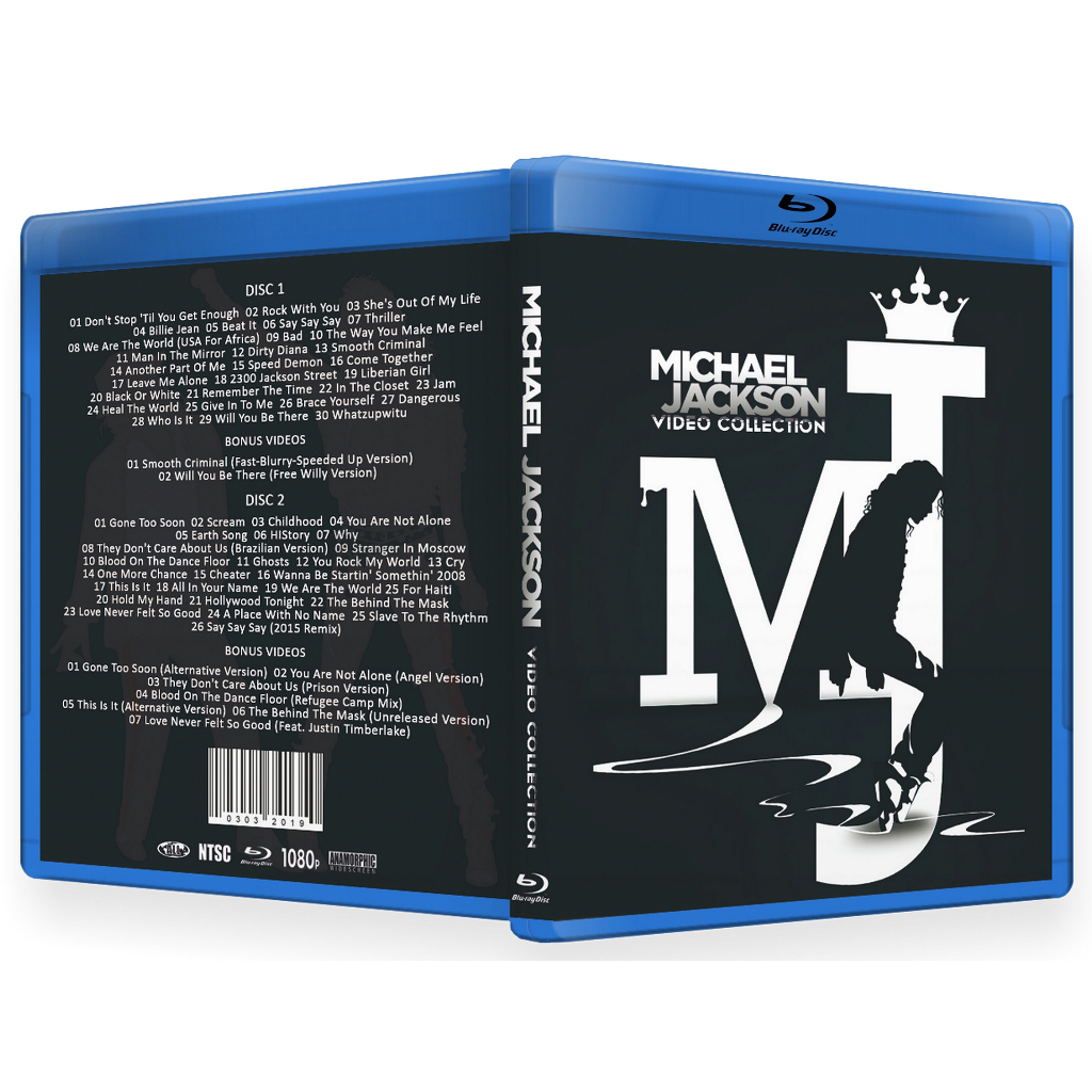 BLU-RAY MICHAEL JACKSON - VIDEO COLLECTION (fan made) | Shopee Brasil