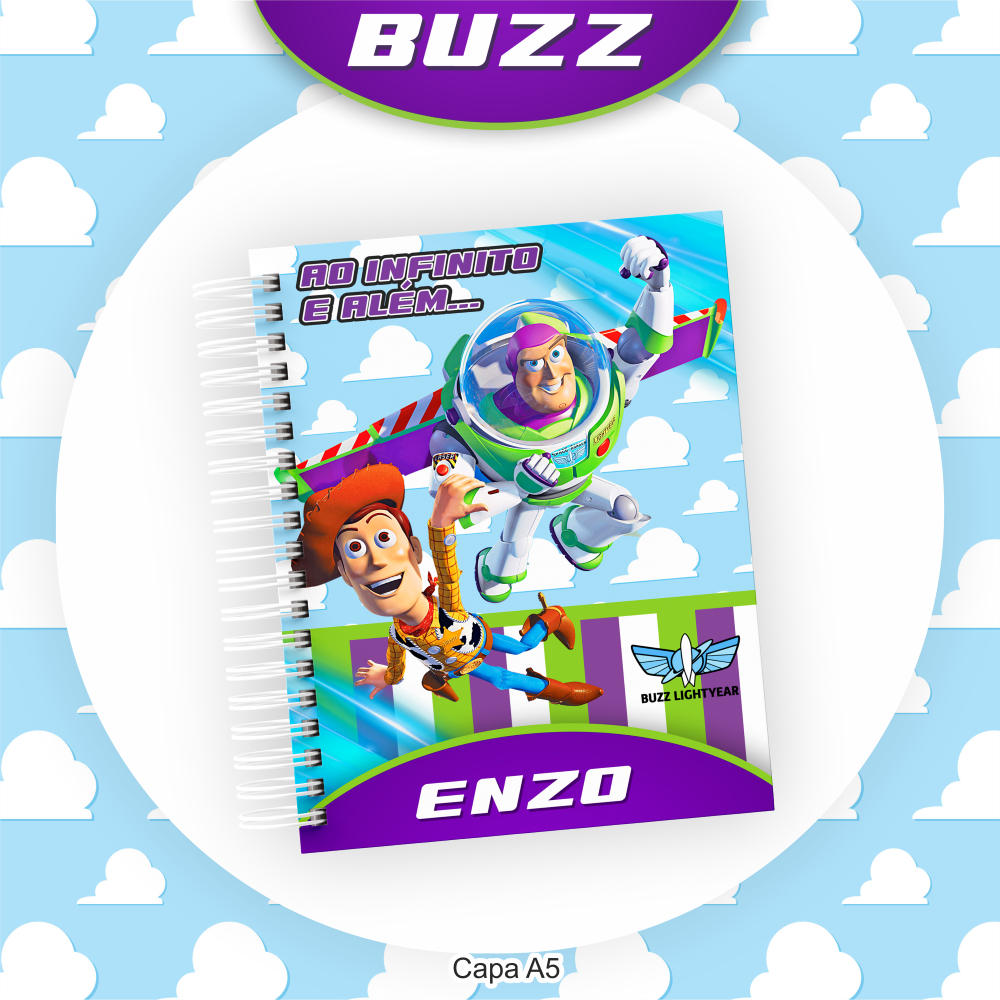 Agenda Ou caderno A5 Buzz Toy Story Personalizado com Nome | Shopee Brasil