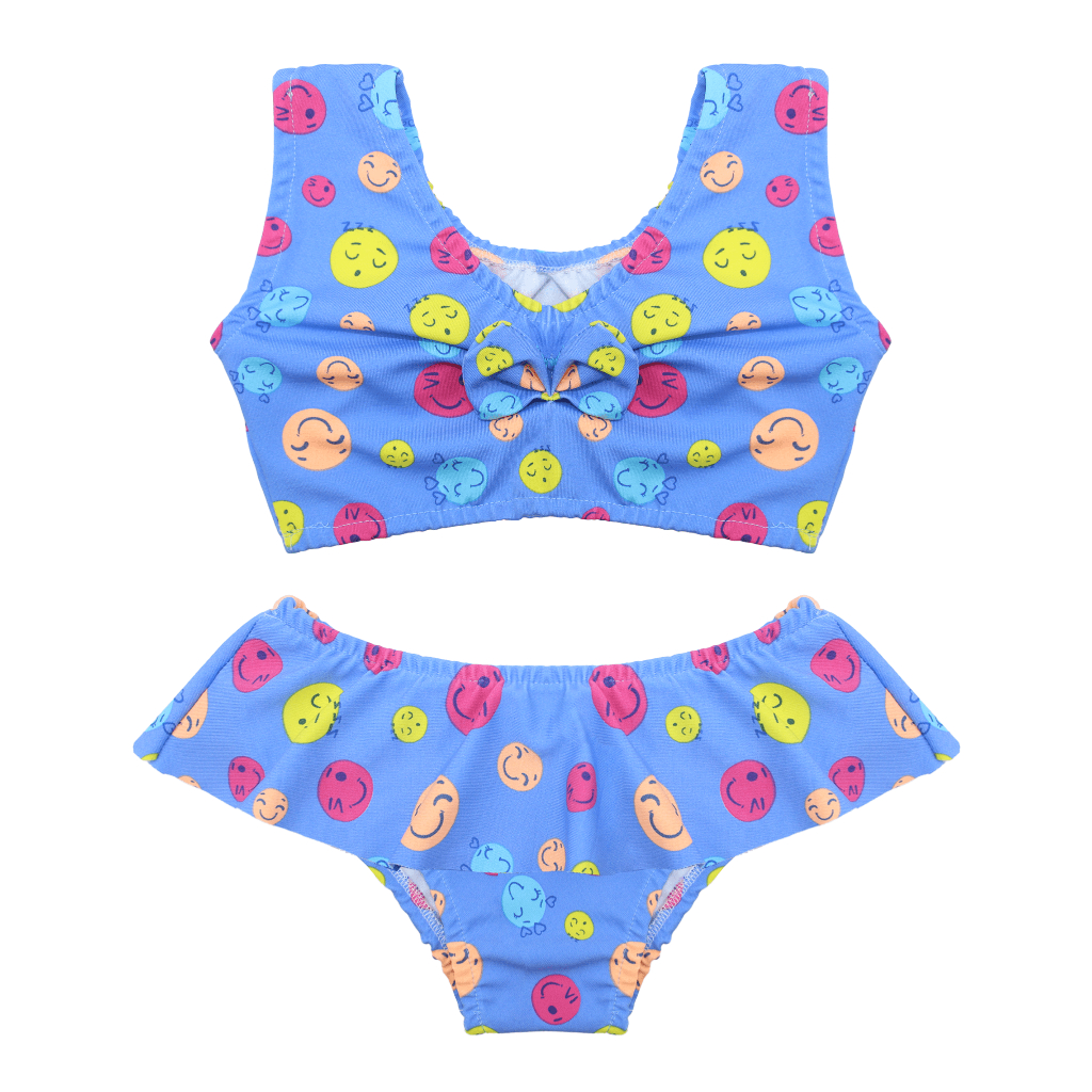 Biquíni feminino infantil menina maiô criança roupas de praia | Shopee ...