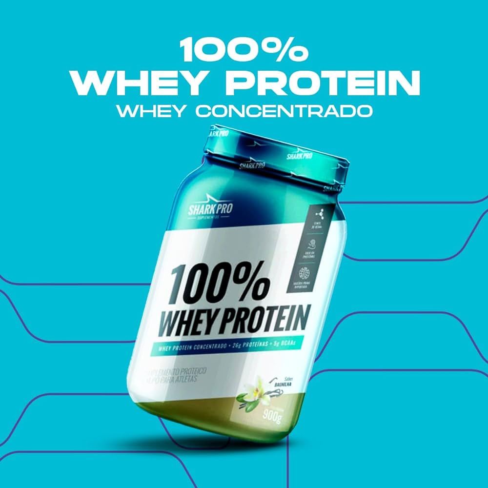 Whey Protein concentrado 100% Shark Pro 900g | Shopee Brasil