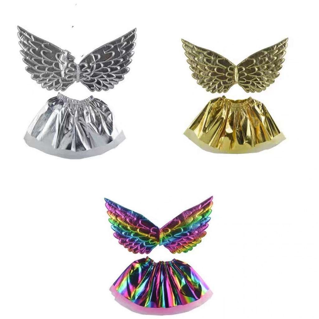 kit Fantasia cromada para Carnaval Anjinho Prata Dourado/Fantasia de ...