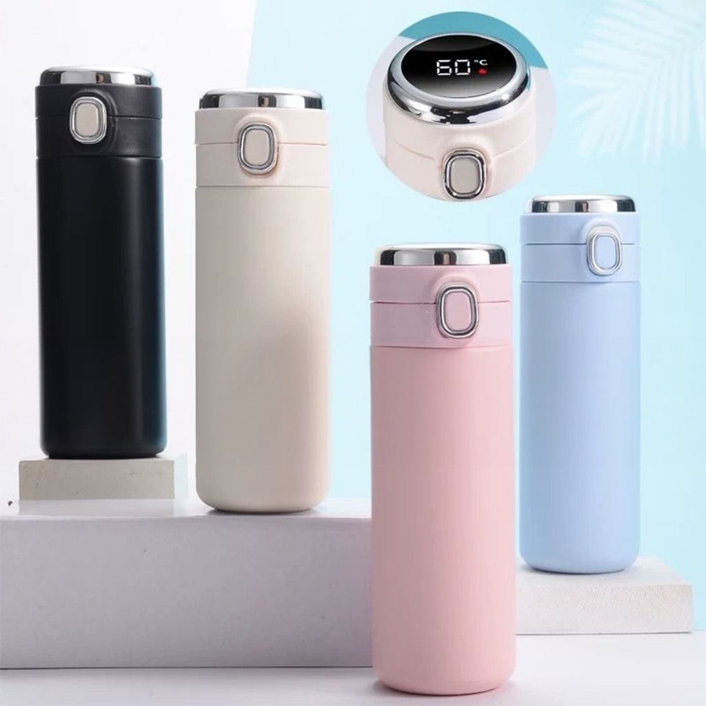 Garrafa termica Inteligente 420ML digital Led indicador temperatura quente e frio | Shopee Brasil