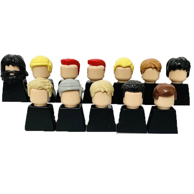 12 cabelos originais lego para minifiguras masculinas homens marvel dc ...