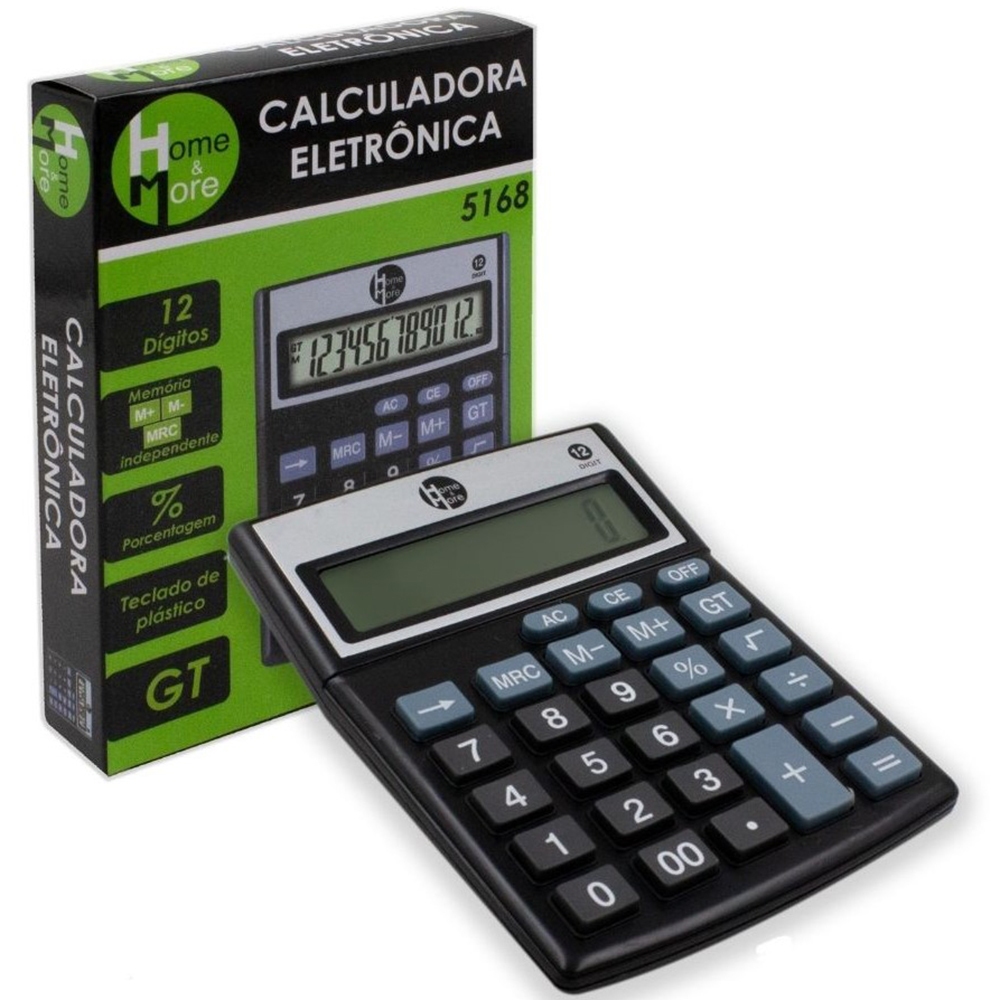 Calculadora Eletrônica 12 Dígitos À Bateria | Shopee Brasil