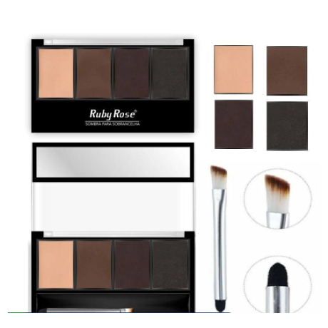 KITS/Trio Sombra Para Sobrancelhas Ruby Rose HB9354 | Shopee Brasil