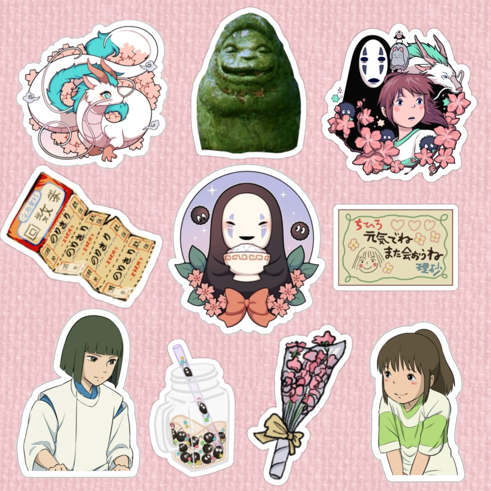 kit stickers adesivos a viagem de chihiro spirited away | Shopee Brasil