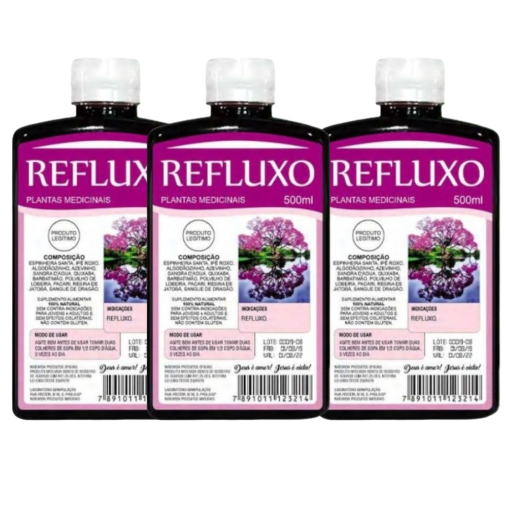 KIT 3 Refluxo plantas Medicinais 500ml. Adeus ao Desconforto: Descubra ...