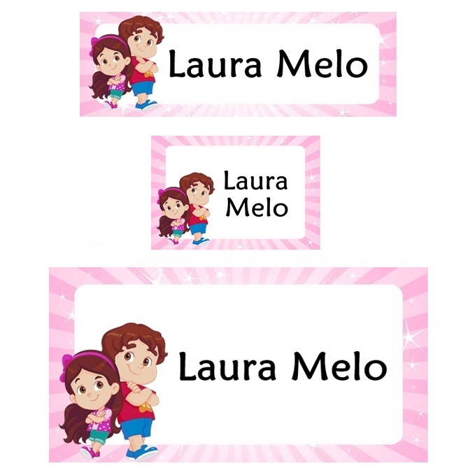 Etiqueta Maria Clara e JP para Material Escolar - Kit com 100 unidades ...