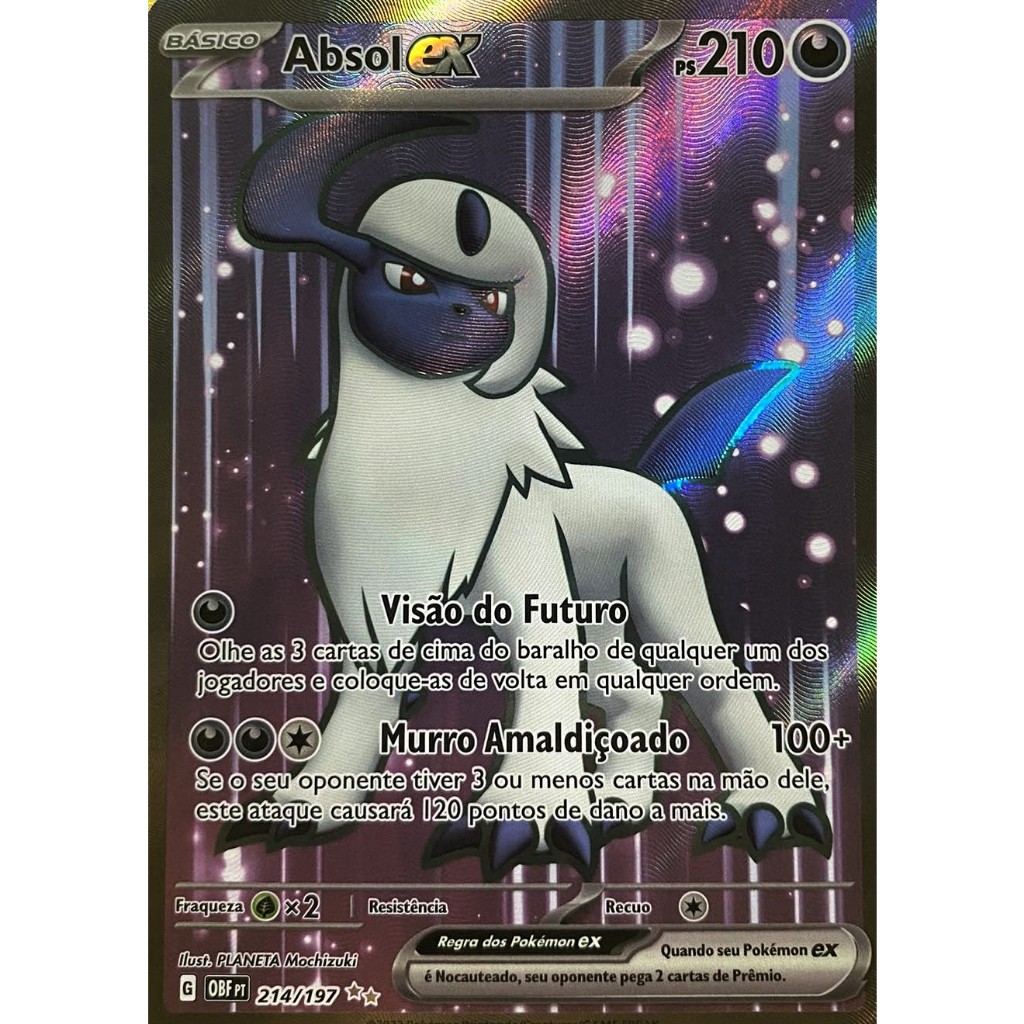 Carta Absol Ex Full Art Obsidiana em Chamas Pokemon TCG | Shopee Brasil