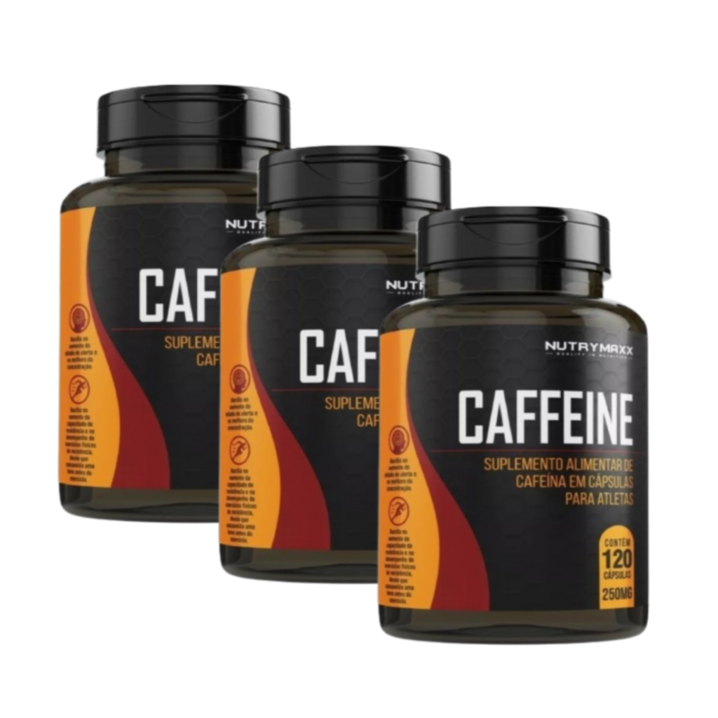 Kit 3 - Cafeína Caffeine NutryMaxx - 3x120 Cápsulas | Shopee Brasil