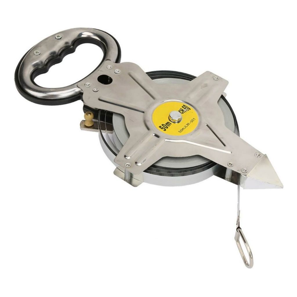 Trena Profissional Fita Métrica Aço Inoxidável 50m Retrátil | Shopee Brasil