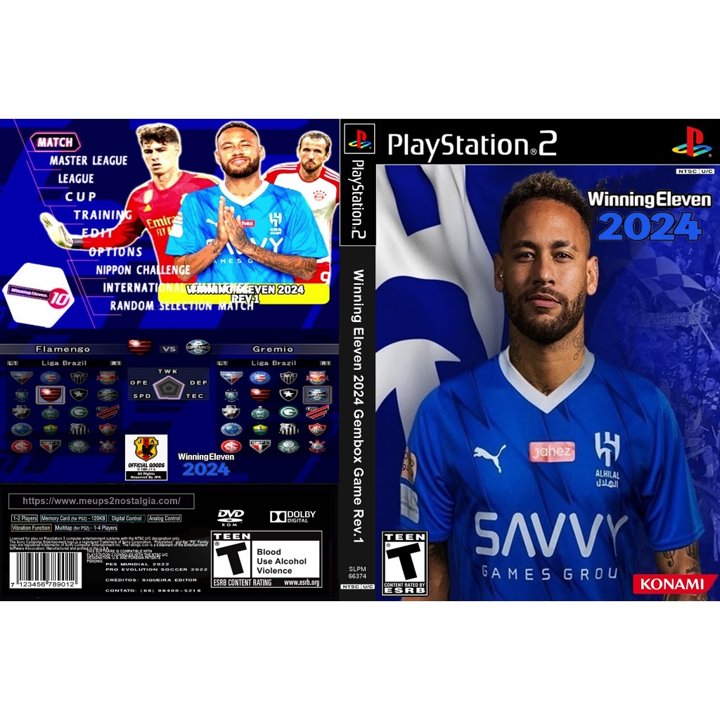 Ps2 Winning Eleven 2024 Gembox Capa Hd | Shopee Brasil