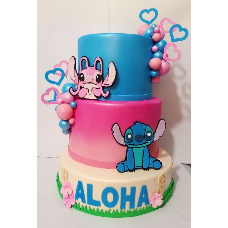 Bolo Fake Stich & Angel | Shopee Brasil