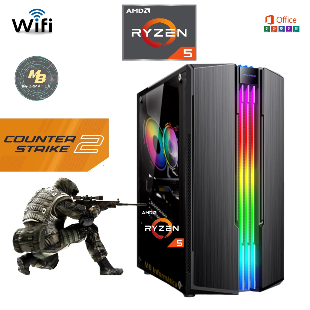 Cpu Gamer Ryzen 5 com 32GB Ram 3200mhz uso profissional e gamers com ...