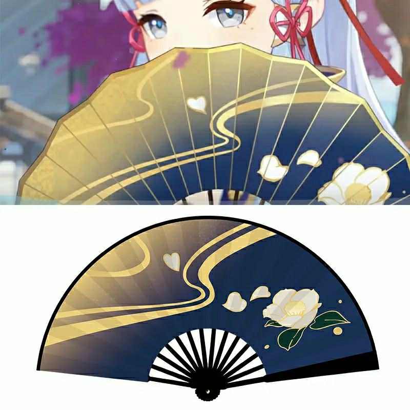 leque cosplay ayaka pronta entrega cosplay genshin impact | Shopee Brasil