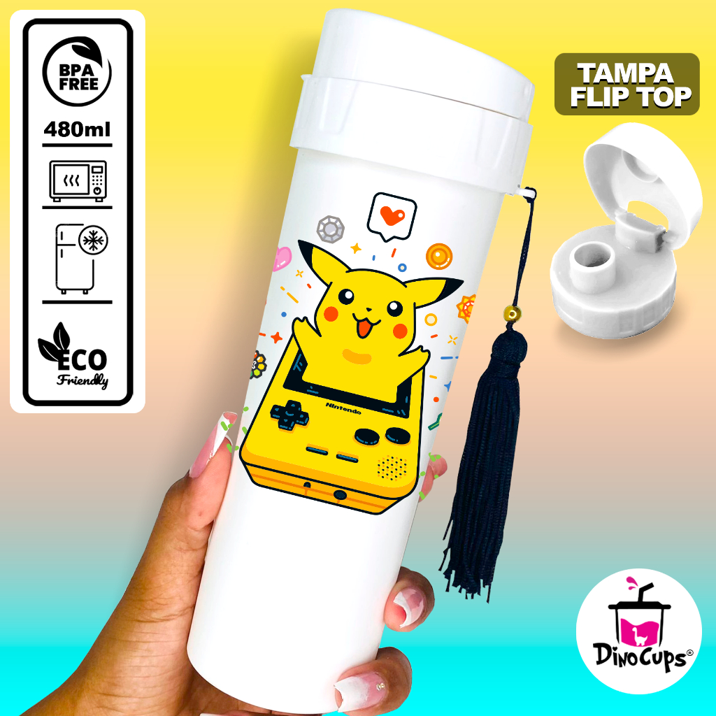Garrafa Pikachu Pokemon Academia Fofa 480ml | Shopee Brasil