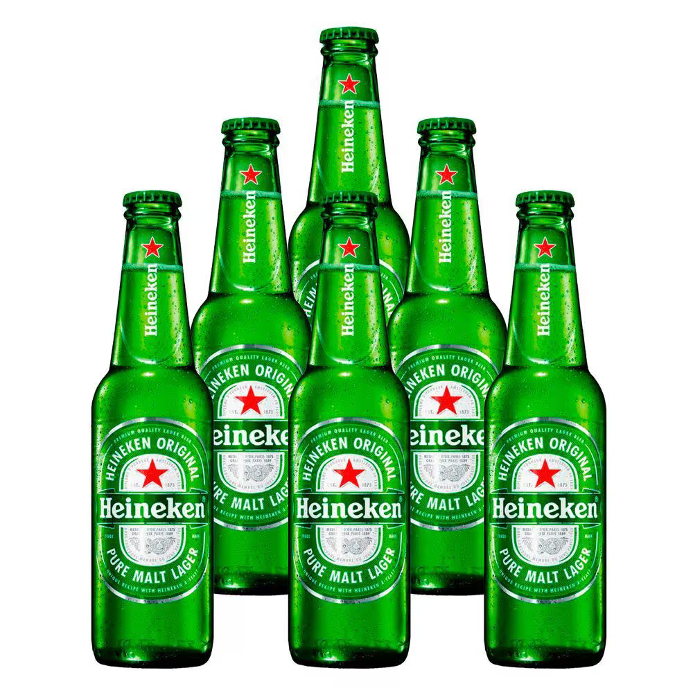 Cerveja Heineken Long Neck 330ml - Pack 06 Unidades | Shopee Brasil