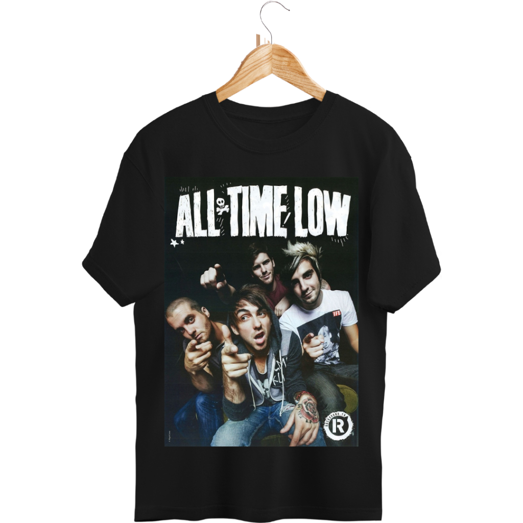 Camisa Banda de Rock All Time Low camiseta t-shirt Blusa unissex Envio imediato 100% Algodão dtf ...