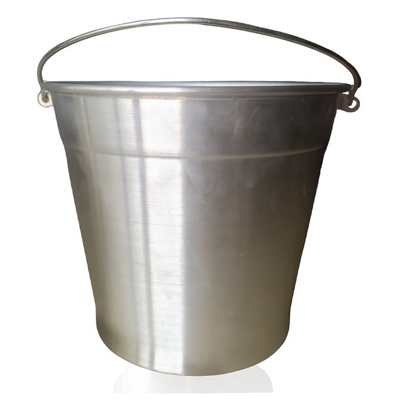 BALDE 12 LITROS EM ALUMÍNIO LISO POLIDO PARA GELO E CERVEJA GALVANIZADO ...