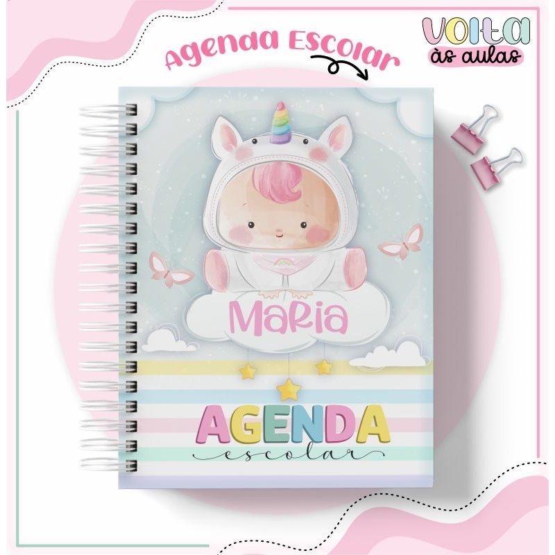 agenda do bebê - personalizada com nome - diversas capas disponíveis ...
