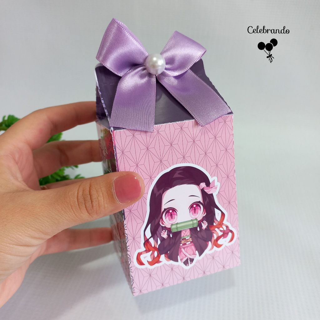 Caixa milk demon slayer - lembrancinhas demon slayer - kit de ...