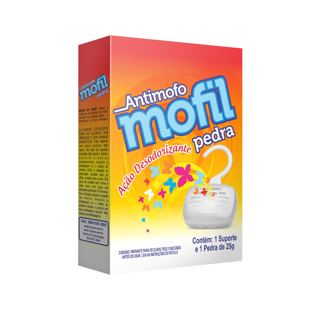 3 Cx Mofil Antimofo Original Desumidificador Cabide Com Suporte ...