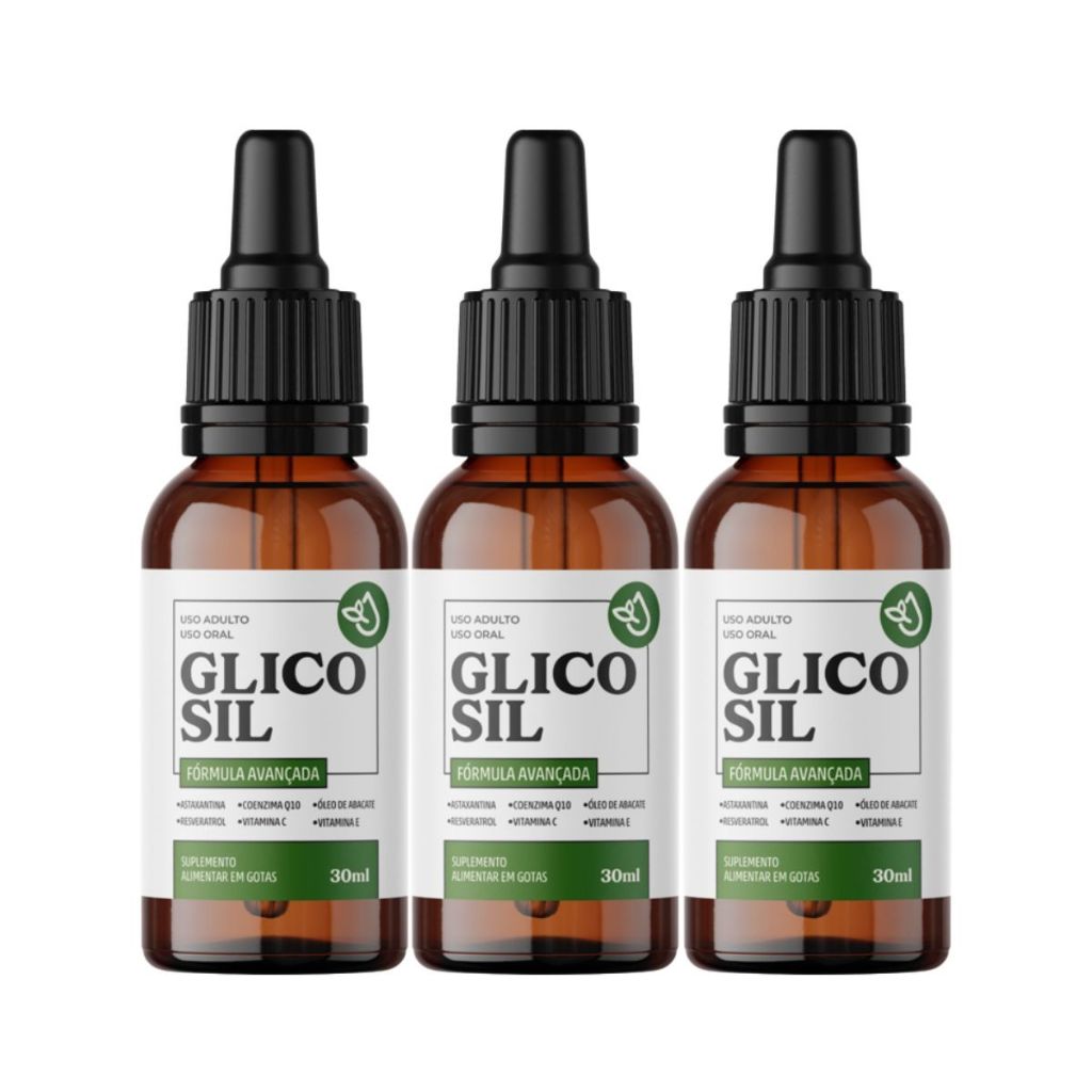Glicosil Em Gotas - Original - Diabetes - Kit 3 Frascos | Shopee Brasil