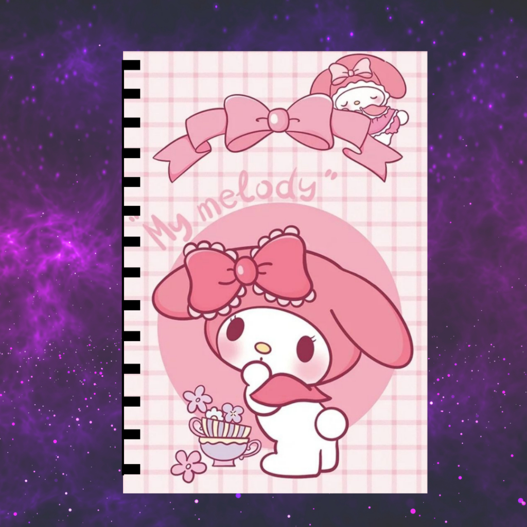 Caderno Cartoon Sanrio My Melody kawaii garra e capa plástica A5 ...