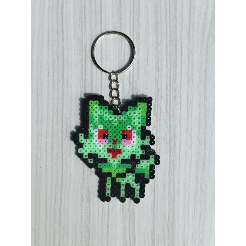 Chaveiro Sprigatito Pokémon Hama Beads/ Perler Beads | Shopee Brasil