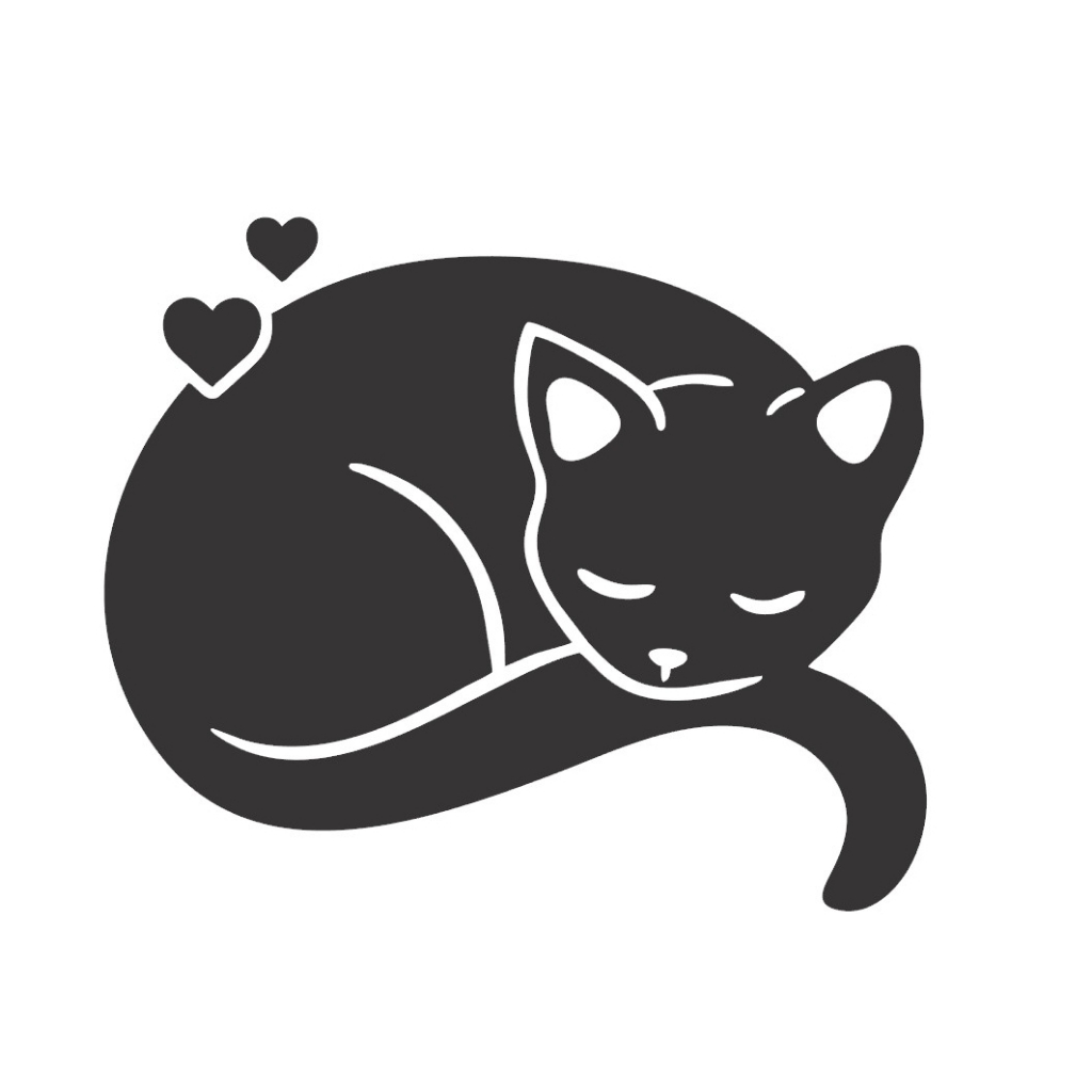 Adesivo sticker gato dormindo | Shopee Brasil